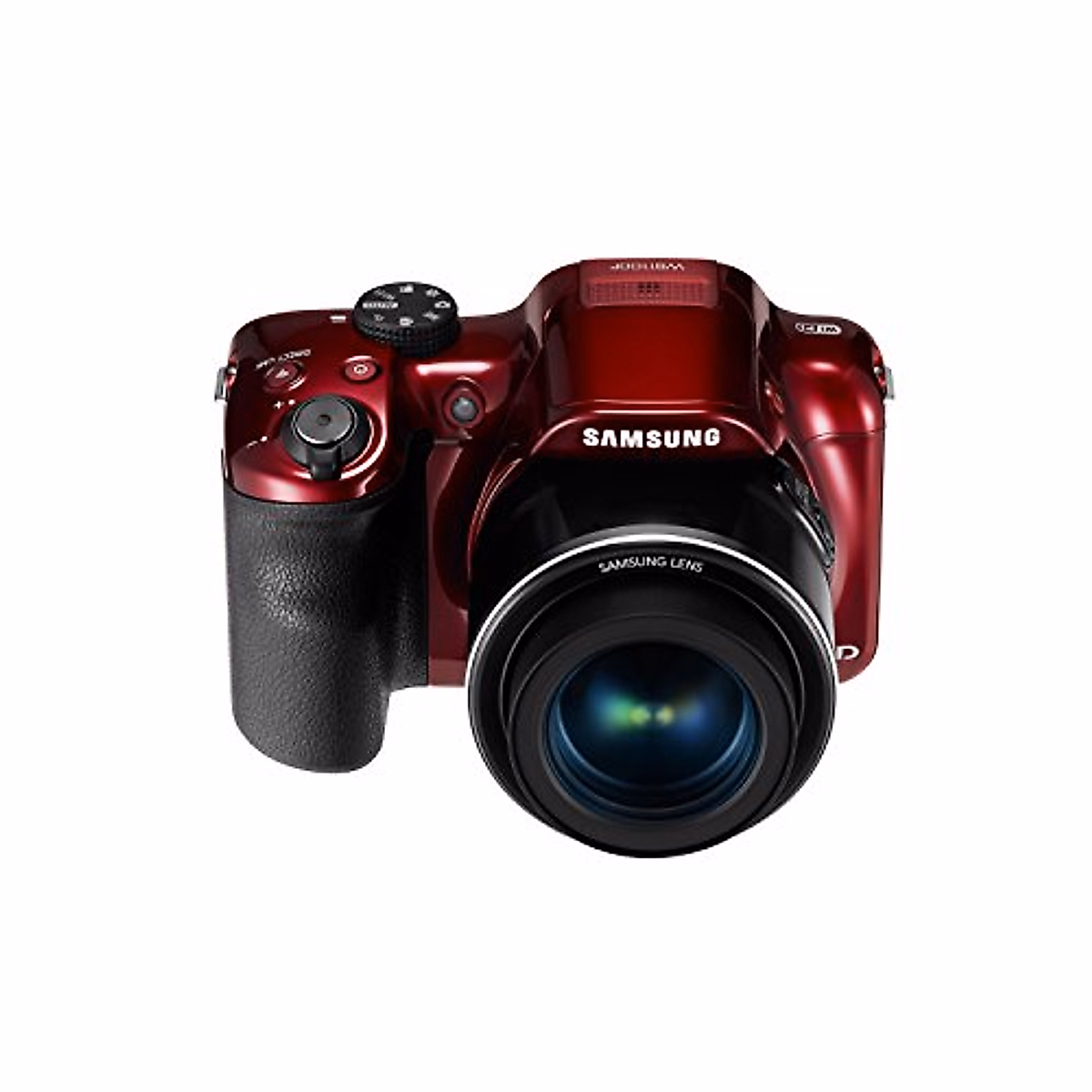 Samsung WB1100F 16.2MP CCD Smart WiFi & NFC Digital Camera with 35x Optical Zoom, 3.0" LCD and 720p HD Video (Red)