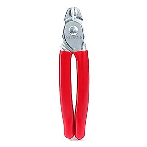 Straight Hog Ring Pliers Kit – Auto Upholstery Installation Tool for Bungee/Shock Cords/Animal Pet Cages/Bagging/Traps/Sausage Casing/Meat bags/Fencing/Railing by NIDAYE (Rings Not Included)