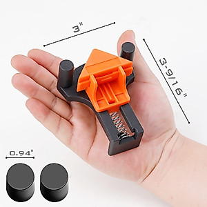 60/90/120 Degree Multi Angle Pro Corner Clamp for Woodworking Set of 4, Adjustable Spring Loaded Right Clamp Tools, Carson Carpentry, Frame Cabinet Wood Tools Accessories