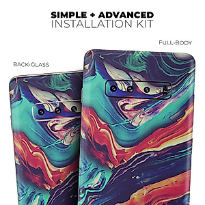 DesignSkinz Liquid Abstract Paint Remix V3 Protective Vinyl Decal Wrap Skin Cover Compatible with The Samsung Galaxy S20 (Screen Trim & Back Glass Skin)