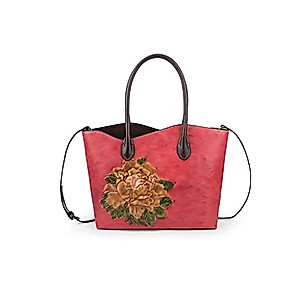 LHLLHL European and American Style Women's Handbag Flower Tote Bag Women's Messenger Shoulder Bag (Color : D, Size : 31.5 (P)*26 (T)*11 (L) cm)