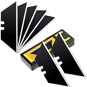 Minatee Utility Knife Blades SK2 High-Carbon Steel Nice Tempered Fixed Blade Knife with Hard Plastic Box, Standard Size Durable Knife Blades for Most of the Standard Utility Knives (40 Pieces)