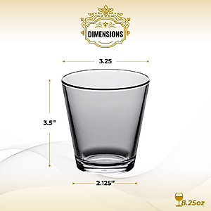 HISTORY COMPANY Enoteca Italian Wine Bar Stemless Wine Glass 4-Piece Set (Gift Box Collection)