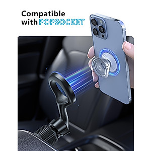 Holdersafe Fits Magsafe Car Mount for iPhone: [20 Powerful Magnets] Magnetic Air Vent Phone Holder [1080° Adjustable] Compatible iPhone 15 14 13 12 Pro Plus Max Mini & MagSafe Case & All Cell Phones