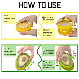 AEKTBY Silicone Fruit and Vegetable Anti-Oxidation Storage Box | Onion Storage | Avocado Saver | Set of 4 Reusable Storage Containers for Fridge