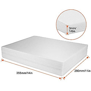 20Pack Foam Boards, 11"x14" Foam Core Backing Board White, 1/8" Thickness Mat Boards Poster Boards Polystyrene Poster Board Signboard Perfect for Presentations, School, Office & Art Projects