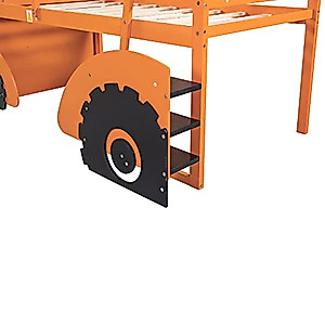 LOVMOR Full-Over-Full Bunk Bed with Trundle, Loft Bed with Bedside Storage Bookshelf Safety Guardrail and Ladder, Bedframe w/Wood Slat Support, Easy to Assemble, White