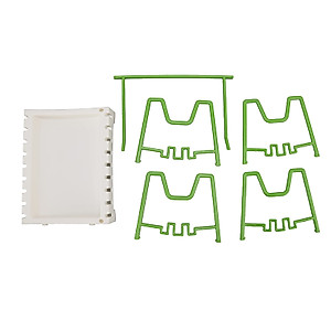 Pot Rack Organizer, 5 Adjustable Compartment Nonslip Base Space Saving Cookware Rack Adjustable Pan Organizer Expandable Pot Organizers Rack for Kitchen Cabinet Baking Frying Rack(C)