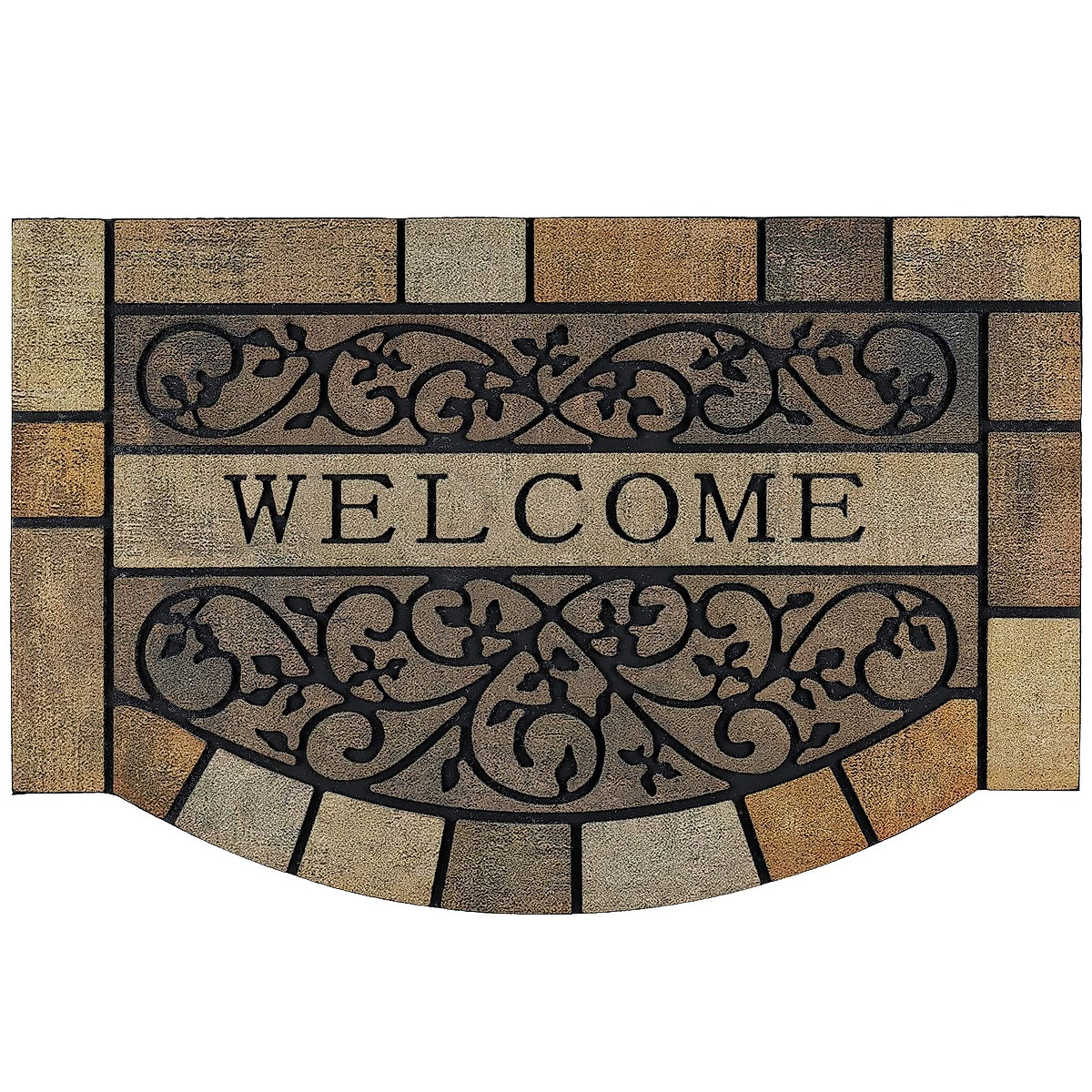 CHICHIC Entrance Door Mat Large 24 x 36 Inch Entry Way Doormat Front Door Rugs Outdoors Heavy Duty Welcome Mat, Non Slip Rubber Back Low Profile for Garage, Patio, High Traffic Area, Vine