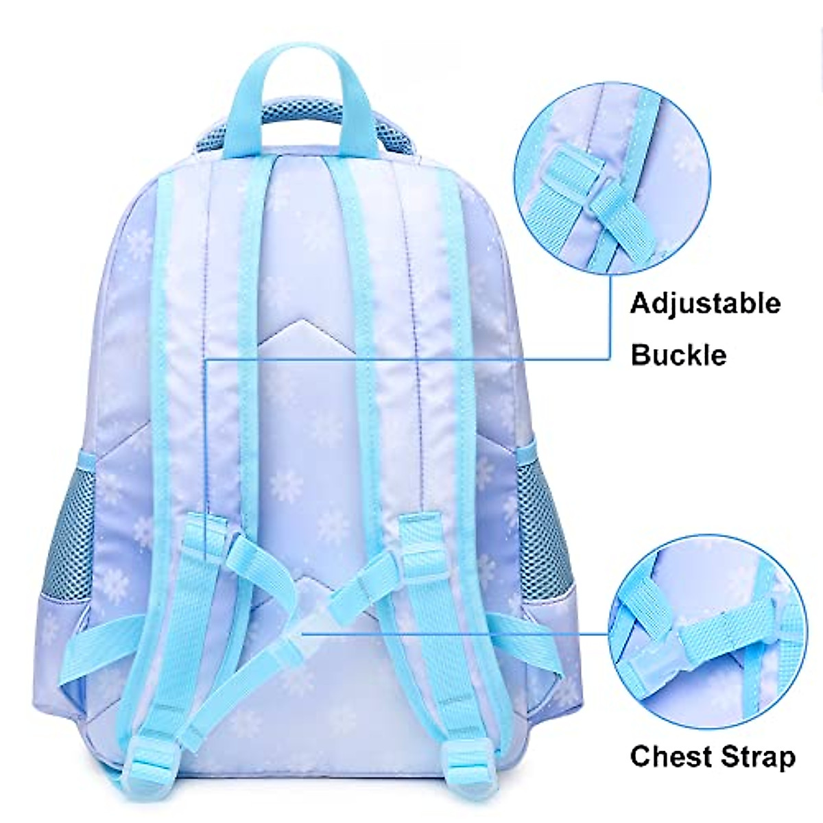Backpacks for Girls Bunny Backpack Kids School Backpack With Lunch Box, Pencil Case, 3 in 1 Bookbag Set Preschool Kindergarten Elementary Backpack for Age 3+ (Purple Rabbit)