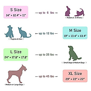 Jiupety Medium Dog House, 2 in 1 Dog House, L Size for Medium Dog, Portable Dog House for Medium Dogs, Brown