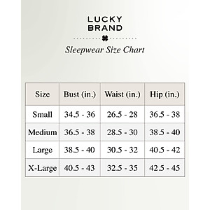 Lucky Brand Women's Pajama Set - 4 Piece Short Sleeve Shirt, Tank Top, Sleep Pants, Lounge Shorts, Size Medium, Red