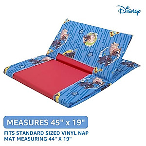 Disney Puppy Dog Pals - Blue, Grey, Yellow and Red Preschool Nap Pad Sheet