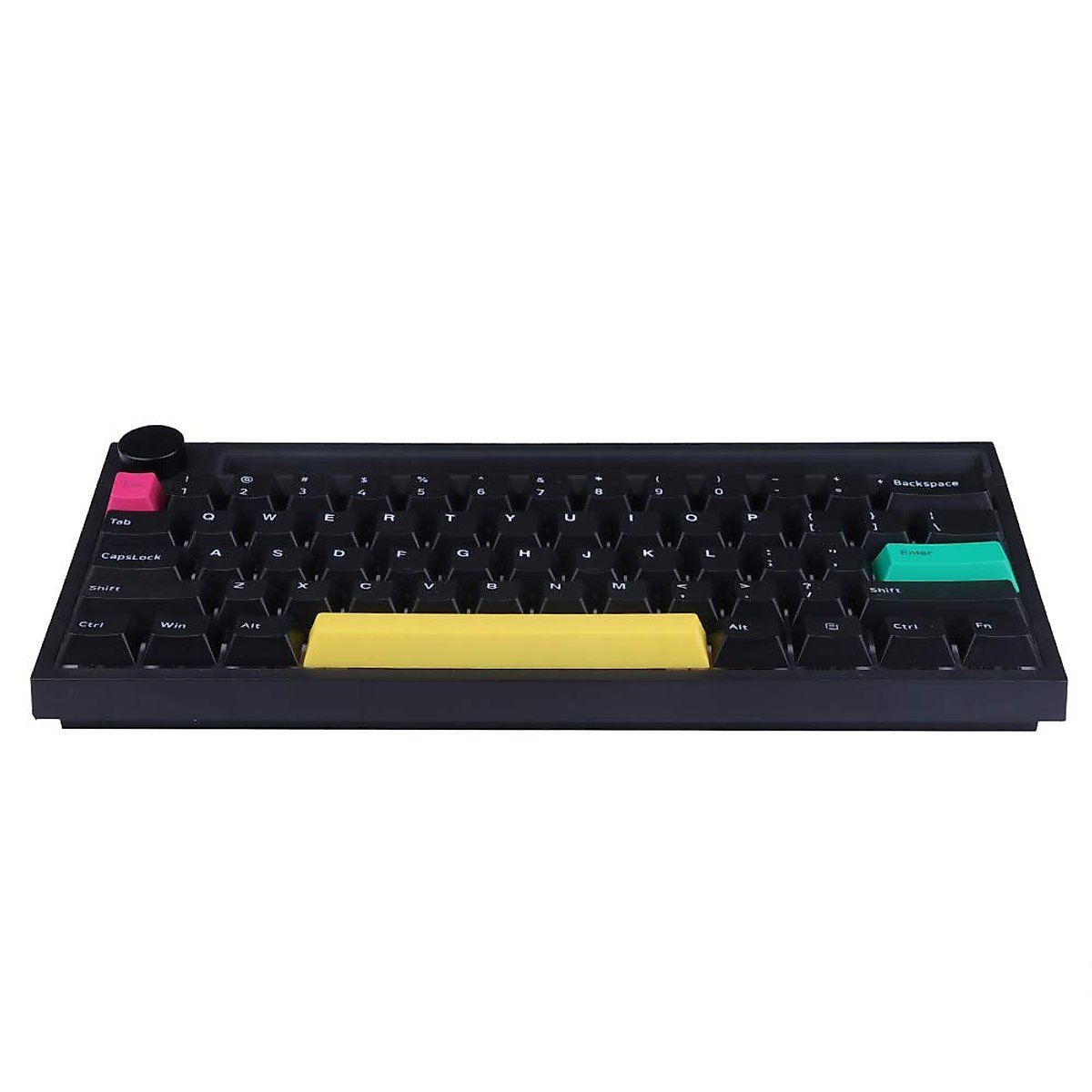 EPOMAKER Ajazz K620T 60% RGB Bluetooth Wireless Wired Mechanical Keyboard with 4400mAh Battery, PBT Keycaps, Wheel Volume Button for MacOS/Windows/iOS/Android (Ajazz Blue Switch, Black)