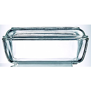 Luminarc Cow Butter Dish, Set of 1, Lid, 1, Clear