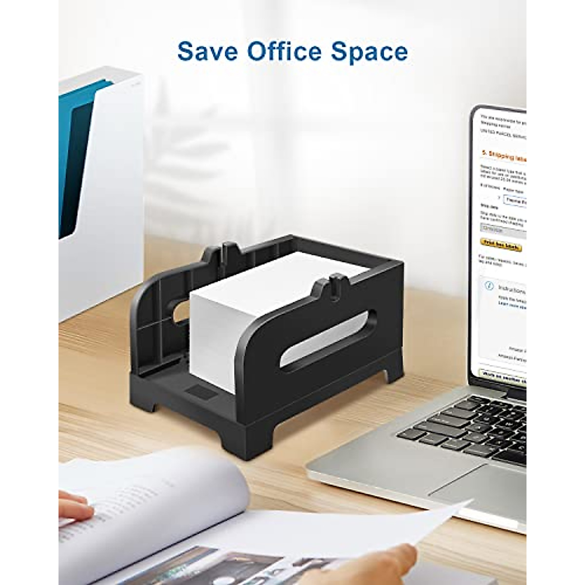 POLONO Shipping Label Printer Gray, 4x6 Thermal Label Printer for Shipping Packages, Commercial Direct Thermal Label Maker, Label Holder, Thermal Label Holder for Fan-Fold and Roll Labels