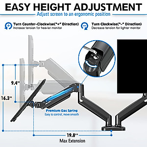 MOUNTUP Normal Dual Monitor Stand & Ultrawide Single Monitor Mount Bundle