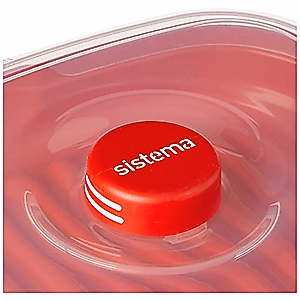 Sistema Microwave Easy Bacon, 28.7 x 21.9 x 7 cm, Red