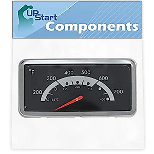 UpStart Components BBQ Grill Thermometer Heat Indicator Replacement Parts for Kenmore 148.23682310 - Compatible Barbeque Temperature Gauge Thermostat
