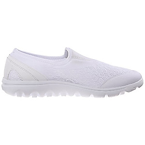 Propét Womens TravelActiv Slip On Walking Walking Sneakers Shoes Casual - White - Size 12 2E