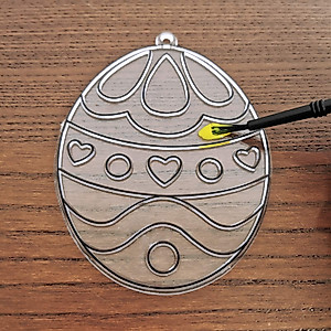 24 Sets Easter Egg Suncatcher Ornaments Decoration DIY Window Paint Art Stickers Craft Kit 8 Designs Easter Egg Suncatchers for Kids Classroom Easter Spring Activity Art Projects Basket Party Favors