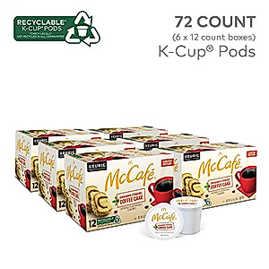 McCafe Cinnamon Streusel Coffee Cake Coffee, Keurig Single Serve K-Cup Pods, 72 Count