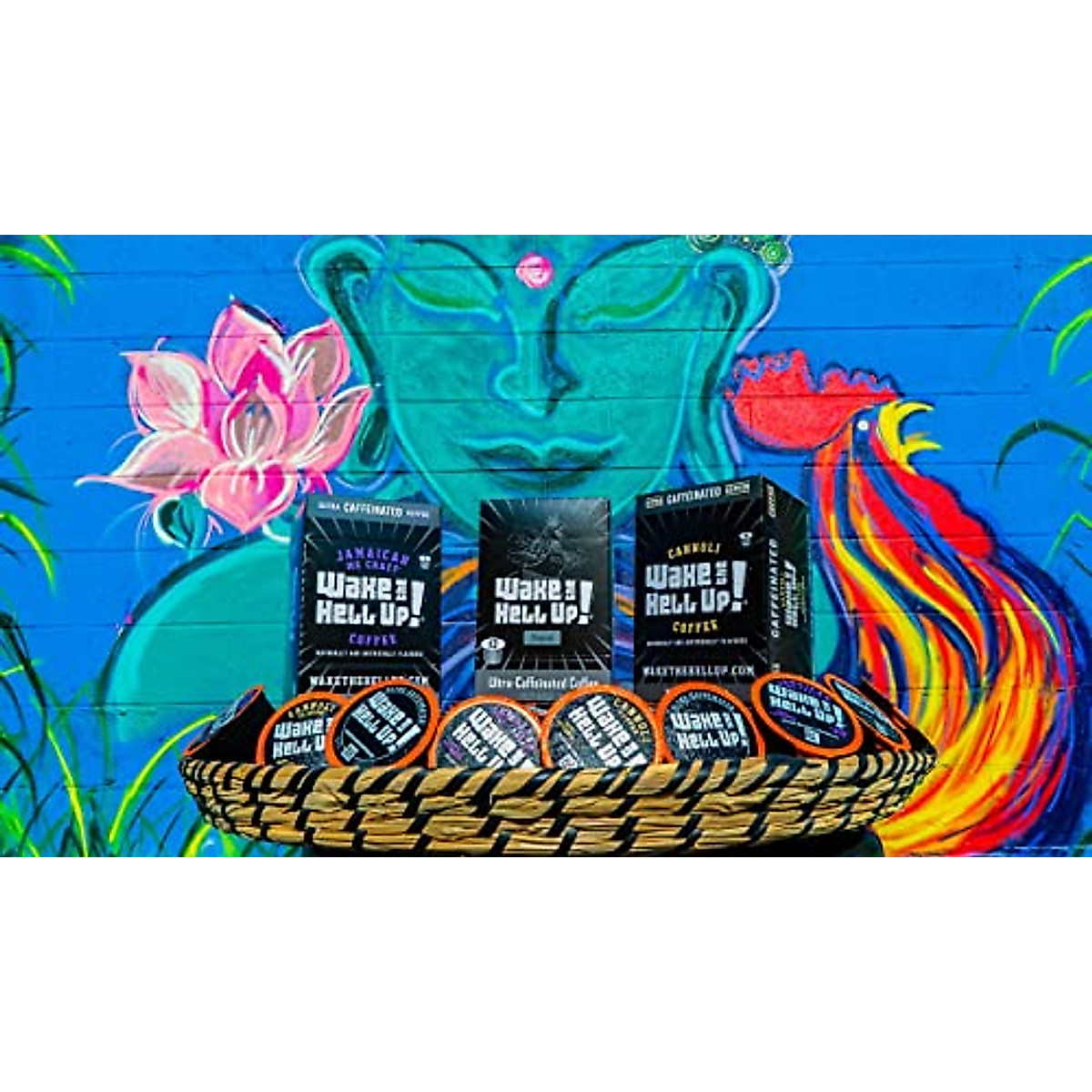 Wake The Hell Up! Jamaican Me Crazy® Flavored Single Serve Coffee Pods Of Ultra-Caffeinated Coffee For K-Cup Compatible Brewers | 12 Count, 2.0 Compatible