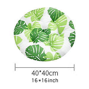 TUNKENCE Chair Pads for Dining Chairs Chair Cushions for Outdoor Furniture Round Cushions Indoor Outdoor Patio Reversible Chair Pad, 16x16 Inch