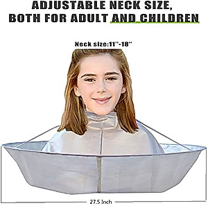 Umbrella Barber Cape For Adult,Capes For Hair Stylist, Non-stick Hair,Easy Clean,Waterproof Barber Salon and Home Stylists Use Hairdressing Kit,More Convenient
