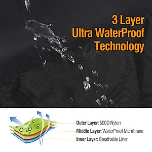 Leg Gaiters Waterproof Snow Boot Gaiters for Snowshoeing, Hiking, Hunting, Running, Motorcycle Anti-Tear Oxford Fabric, TPU Instep Belt Metal Shoelace Hook Adjustable top Buckle Strap for (Black, XL)