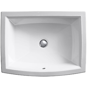 KOHLER K-2355-0 Archer Under-Mount Bathroom Sink, White