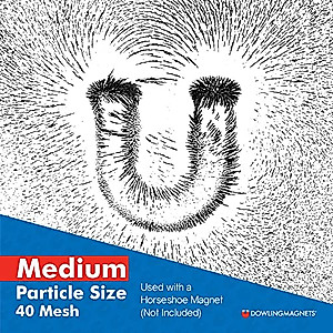 Dowling Magnets Iron Filings Variety Pack, 3 Jars (fine, Medium, coarse), 12 Ounces Each (731050)