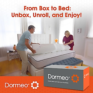 Dormeo Full Size Mattress Topper - OctaspringⓇ Technology Premium Mattress Topper, Relieving Pressure Points and Optimal Back Support - Cooling Mattress Topper with Extra Anti-Slip Bottom, 3 inch