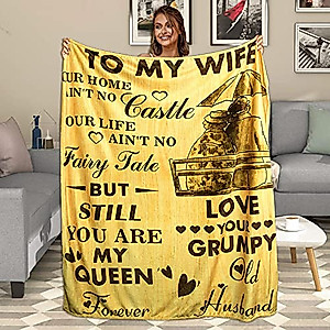 Gifts for Wife, to My Wife Blanket 50" x 60", Romantic Gifts for Wife, Gift for Wife from Husband, Soft Throw Blanket for Wife Birthday Wedding Valentine's Mother's Day Christmas