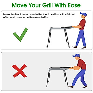 4 Pack Wheels with Safety Lock for Blackstone Griddle - 2 Inches Griddle Wheels - 360-Degree Silky Swivel - Fits 22-Inch or 17-Inch Countertop Skillets