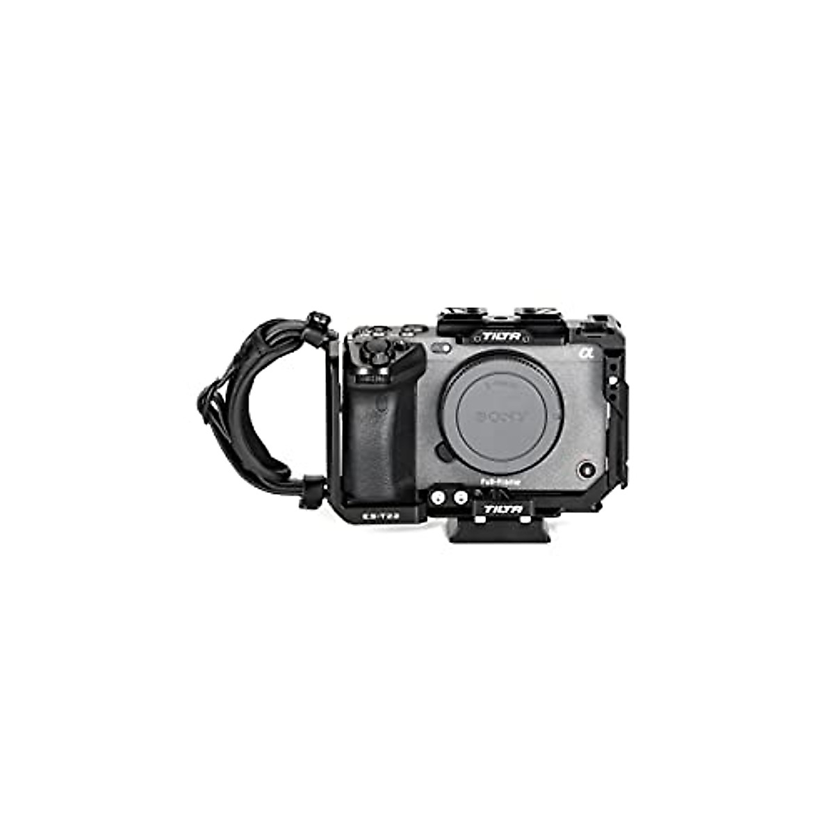 Tiltaing Full Camera Cage Compatible with Sony FX3/FX30 – Black | Integrated Design, Half Cage & Full Cage,Cold Shoe Receivers, NATO Rails for Side Handles, Quick Release Plate | TA-T13-FCC-B