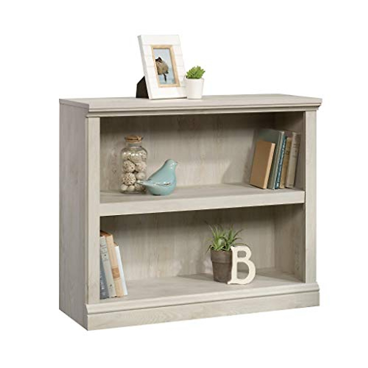 Sauder Select 2 Shelf Bookcase, L: 35.28" x W: 13.23" x H: 29.92", Chalked Chestnut finish