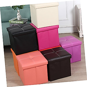Zerodeko 2pcs Shoe Storage Bench Small Chest Small Stool Chair Clothes Basket Shoe Bench Books Storage case entryway Cabinet Bench Cube Storage Box with Cover