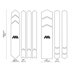 All Mountain Style MTB Bike Frame Protector | Honeycomb 380 Microns PVC | Universal Clear Guard for Downhill & Enduro | 18-Piece Set