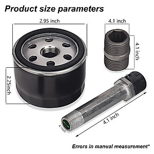 MIU13767 AM131611 AM125424 for John De-ere Lawn and Garden Tractor E120, E130, E150, E160, E170, E180, X166R, Z335E, Replaces MIU13767B AM131611 - Included 2 Oil Filter and 2 fuel filter