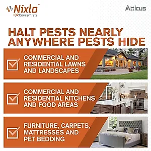 Nixlo IGR Concentrate (140 ML) by Atticus - Compare to NyGuard - Pyriproxyfen 10%