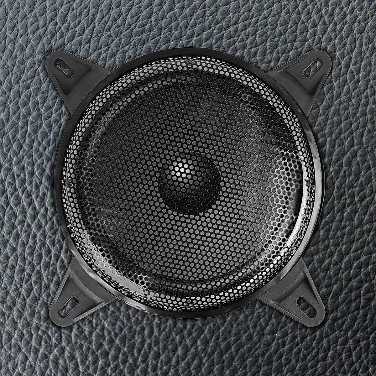 X AUTOHAUX Universal 12 Inch Car Audio Speaker Subwoofer Metal Waffle Grill Cover Protector with Rubber Edge and Clips