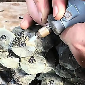 Luo ke 5 Pcs Assorted Wood Carving Bits, 1/8'' Shank Carbide Steel Engraving for Rotary Tool