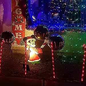 MIWAT 2Pack 20W LED Flood Light with 5FT Cord, Plug in Safety Lights for Flag, Garden, Indoor and Doorway (Black Shell, Warm White)