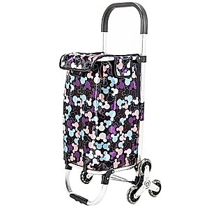 Trolly Cart with Wheels, Portable Shopping Cart, with Telescopic Handle, for Home, Garden, Shopping, Office.