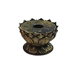 Tibet Tibetan Buddhism Buddha Prayer Wheel Display Stand - Hand Held Prayer Wheel Base Stand, Hand Held Prayer Wheel Holder for Hand Held Prayer Wheel(NO Prayer Wheel) (Bronze)