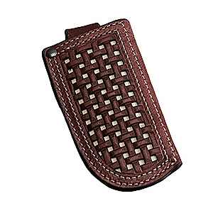 ARIAT Knife Sheath Leather Weave Embossed - Brown