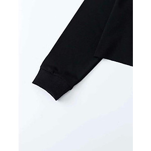 G-Amber Kids Crop Tops Girls Hoodies Cute letters Long Sleeve Fashion Sweatshirts Black Butterfly