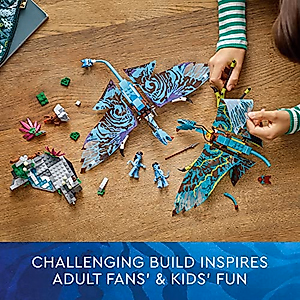 LEGO Avatar Jake & Neytiri First Banshee Flight 75572 Building Toys - Pandora Movie Inspired Set with 2 Banshee Figures, 2 Minifigures, Glow in The Dark Elements, Great for Kids Ages 9+