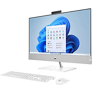 HP Pavilion 27 Touch Desktop 2TB SSD 32GB RAM Extreme (Intel Core i7-11700 Processor Turbo Boost to 4.50GHz, 32 GB RAM, 2 TB SSD, 27-inch FullHD Touchscreen, Win 11) PC Computer All-in-One